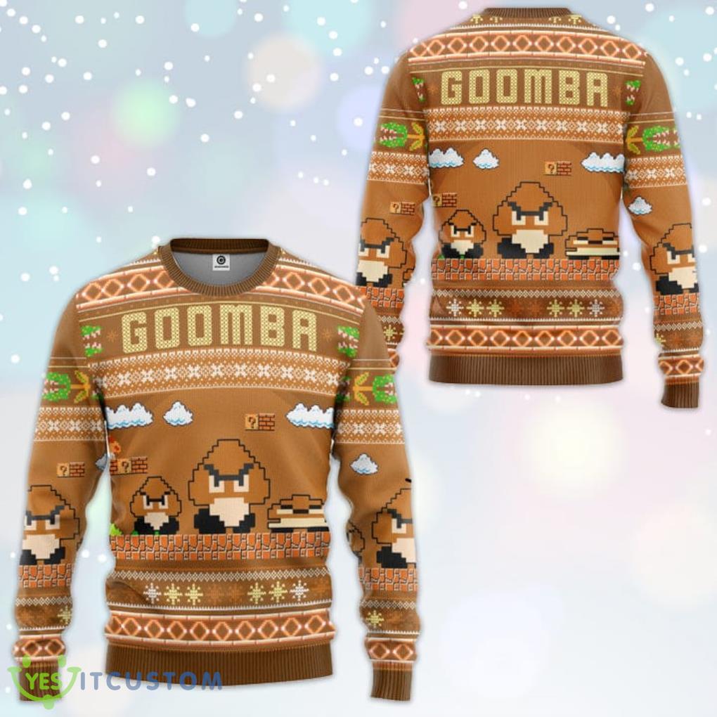 Super Mario Goomba Christmas Ugly Sweater - YesItCustom