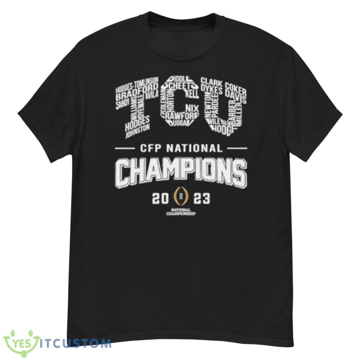 TCU Horned Frogs Players Names 2023 CFP National Champions logo shirt ...