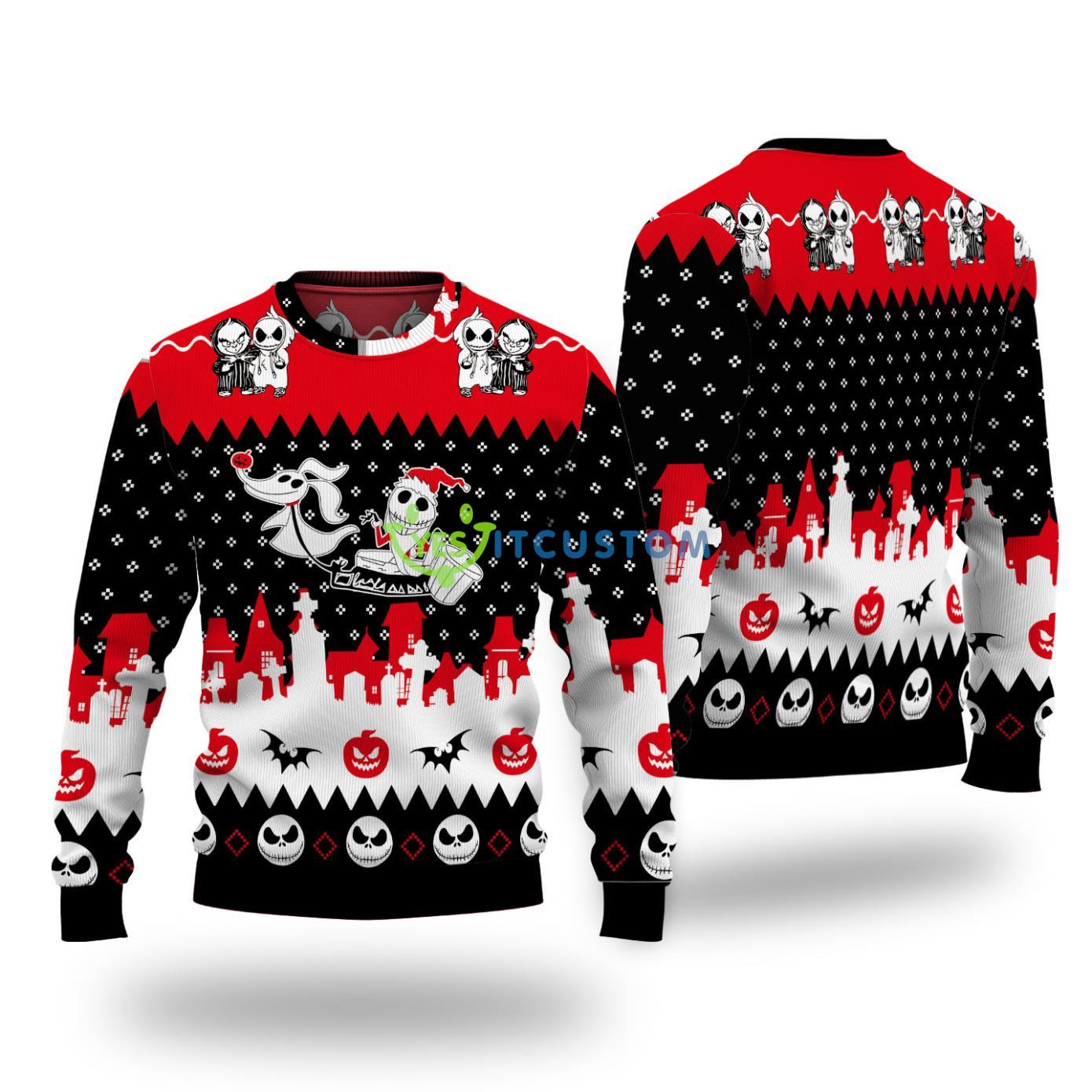 Boo Jack Skellington The Nightmare Before Christmas Sweater - YesItCustom