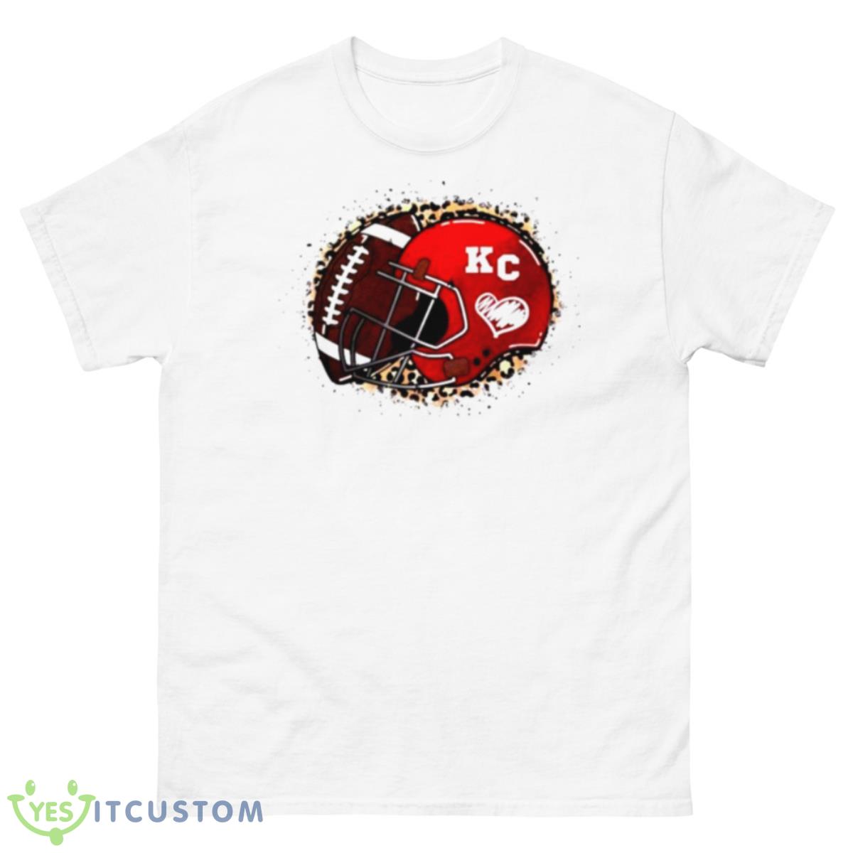 Chiefs Helmet Leopard Print Football Shirt - YesItCustom