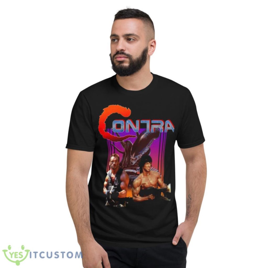 Contra Movie Game Arnold Schwarzenegger Vs Sylvester Stallone Shirt ...