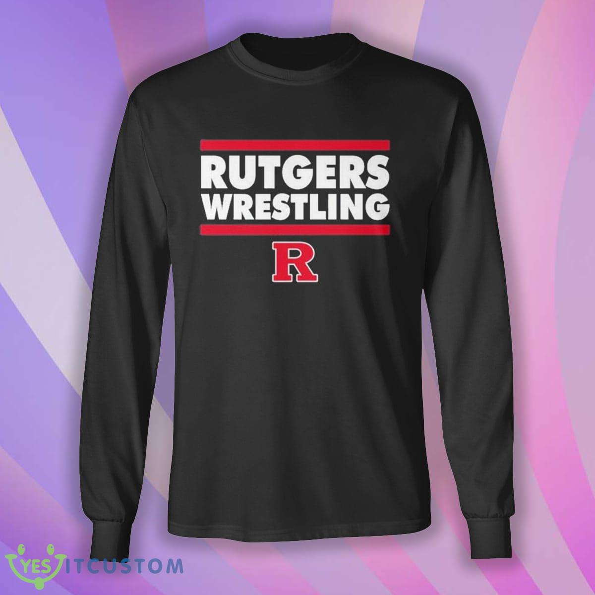 Jerry Wearing Rutgers Wrestling Graphics Black T Shirts - YesItCustom