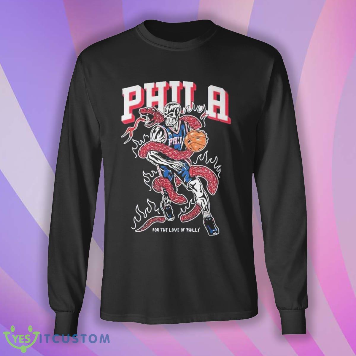 Phila For The Love Of Philly Philadelphia 76ers Graphics Black T Shirts ...