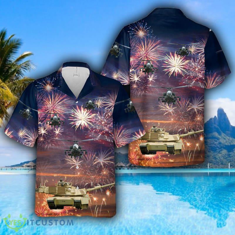 M1 Abrams Main Battle Tank and a AH-64 Attack helicopter Firework US ...