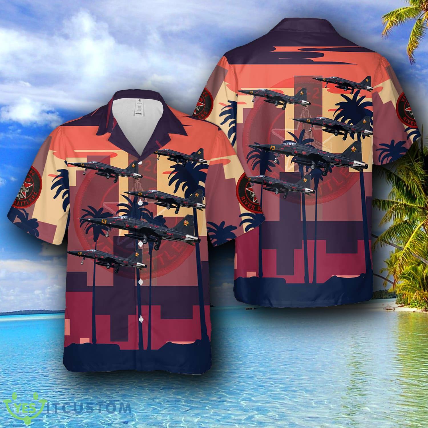 Northrop F-5N Tiger II Of VFC-204 River Rattlers US Navy Hawaiian Shirt ...