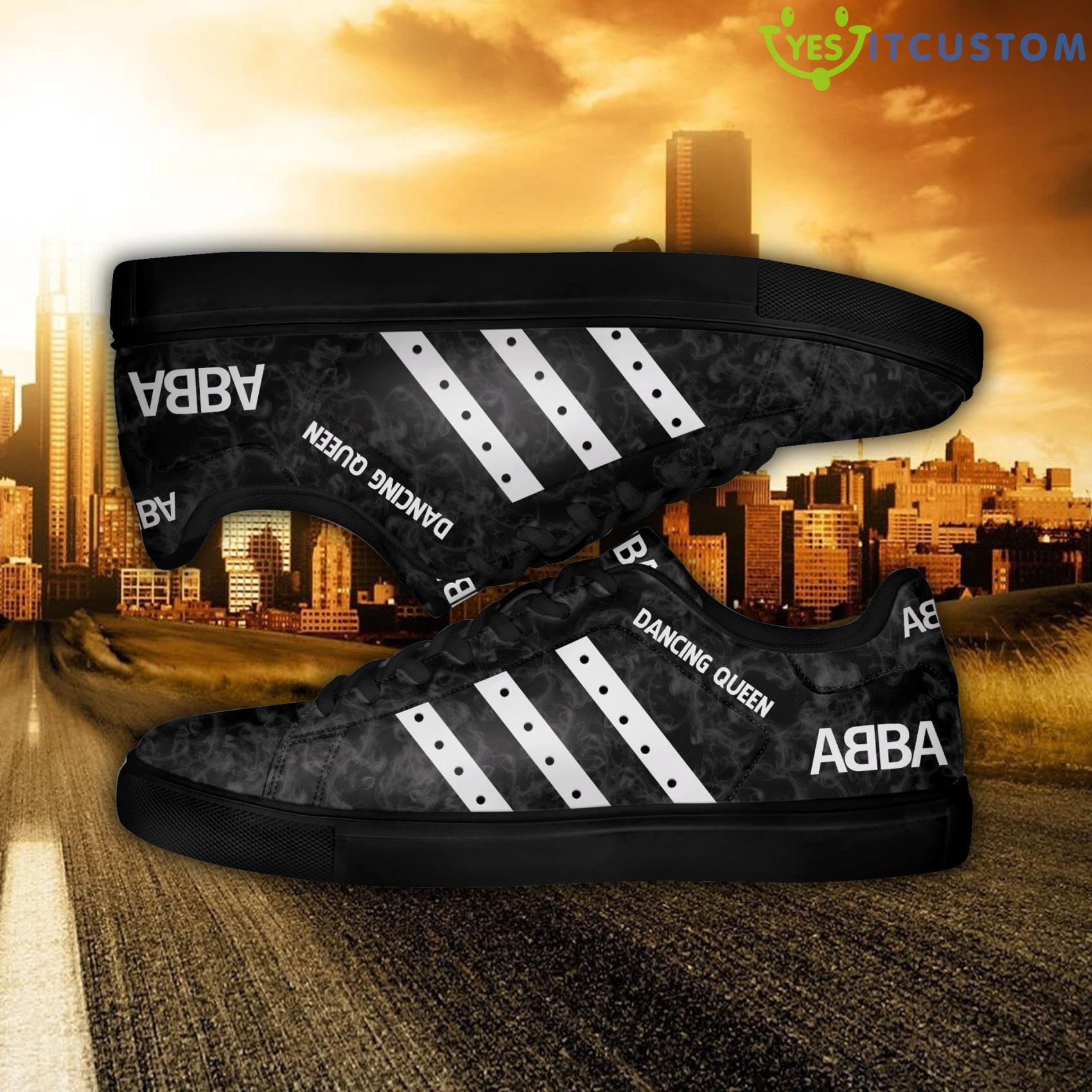 Abba Music Band, Abba Dancing Queen Smoking Pattern AOP Skate Shoes ...