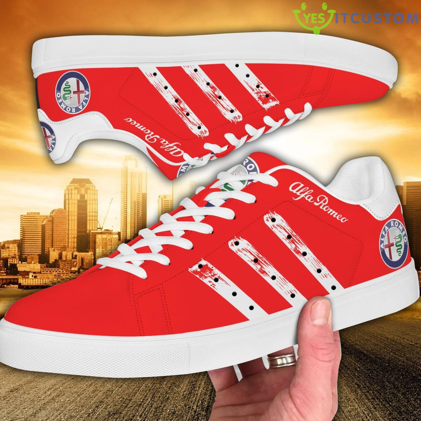 Alfa Romeo Luxury Sport Car AOP Skate Shoes Special Gift For Fan red ...