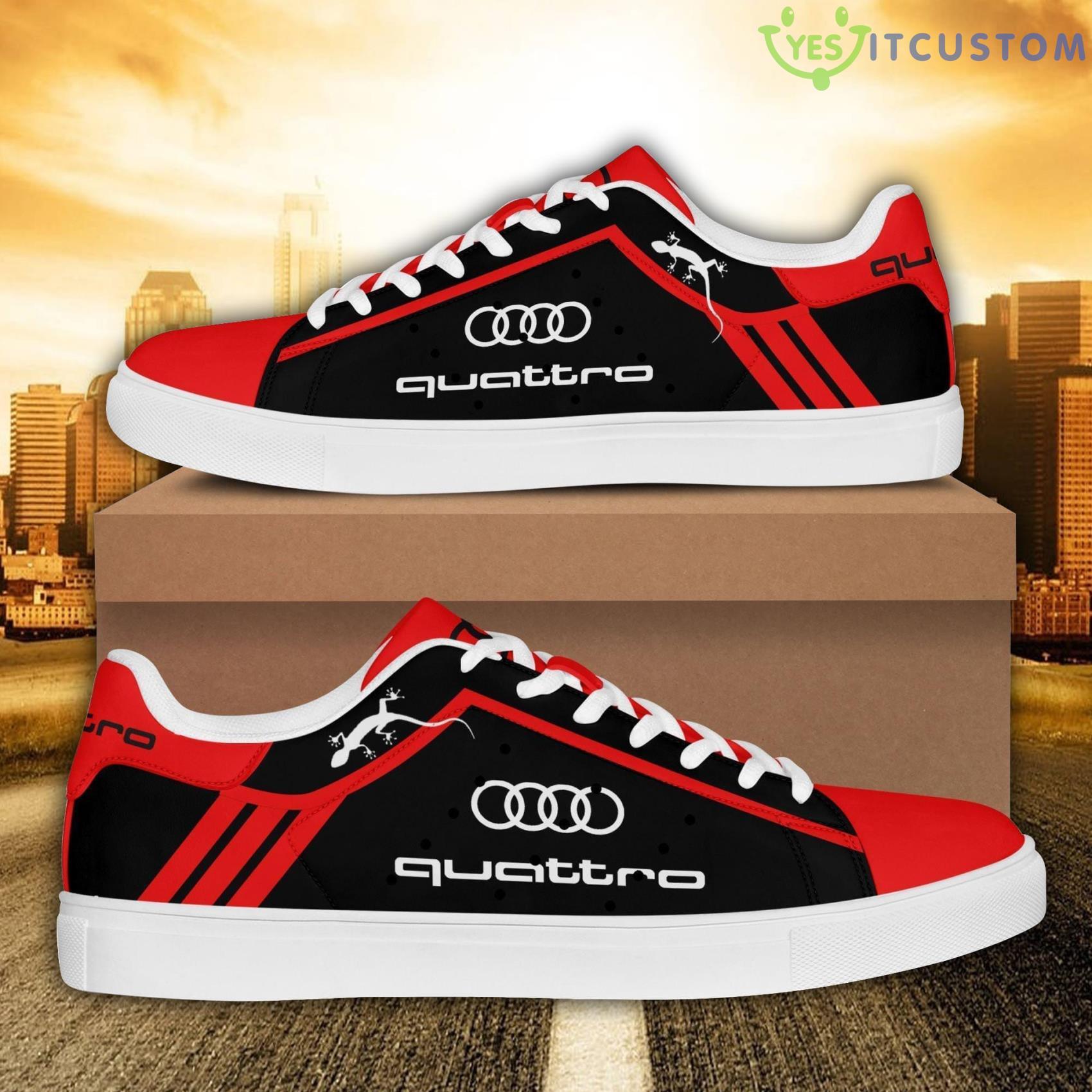 Audi Quattro Sport Car AOP Skate Shoes Special Gift For Fan Red Black ...