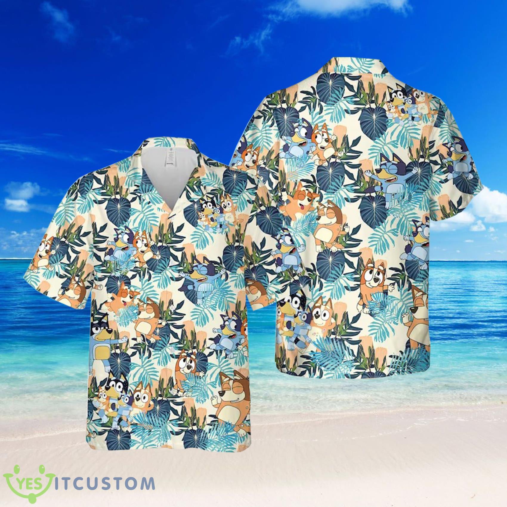 Bluey And Bingo Beach AOP Trending Hawaiian Shirt - YesItCustom