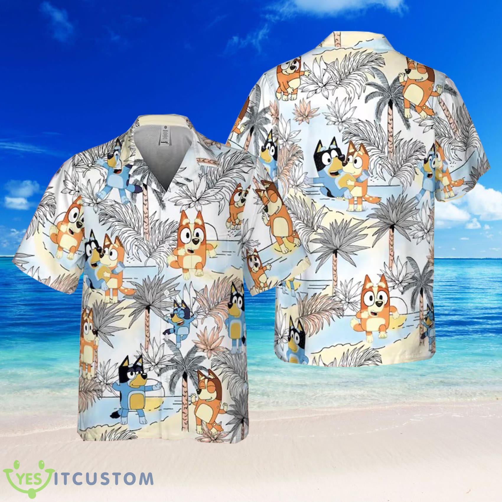 Bluey Dad And Mom AOP Trending Hawaiian Shirt For Family - YesItCustom