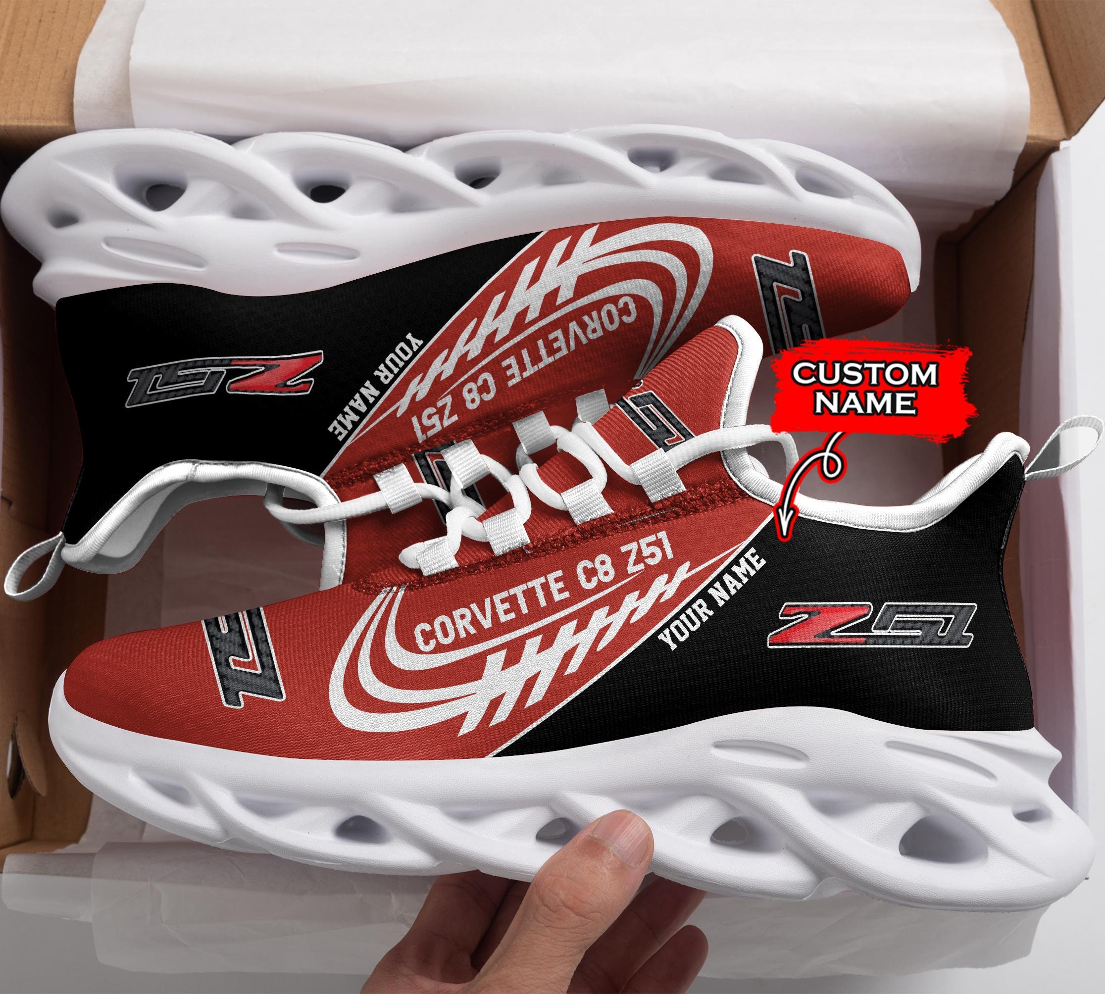 Chevrolet Corvette C8 Z51 Custom Name Clunky Sneaker Corvette C8 Car ...