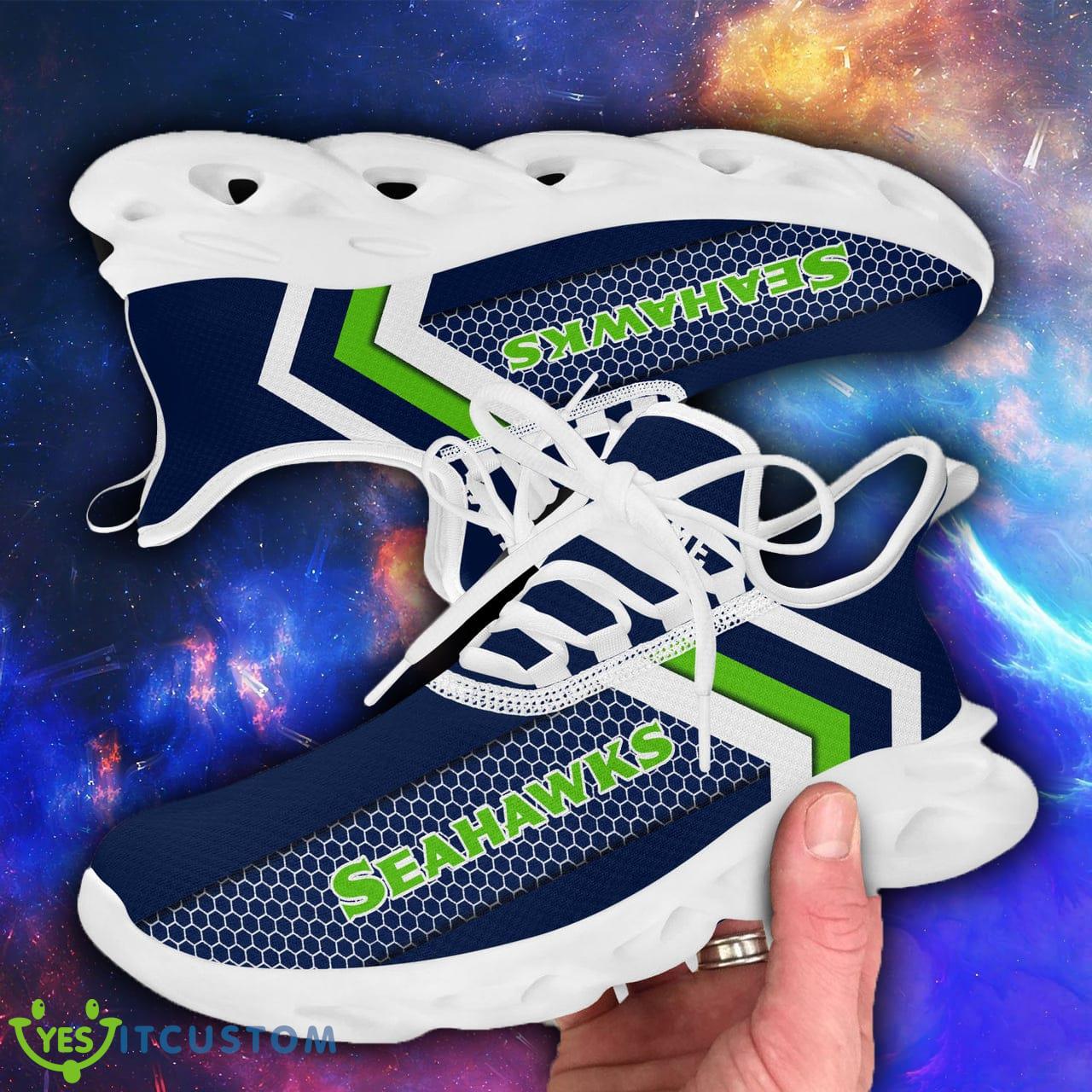 Custom Name Seattle Football Seahawks Logo Max Soul Shoes For Men And ...