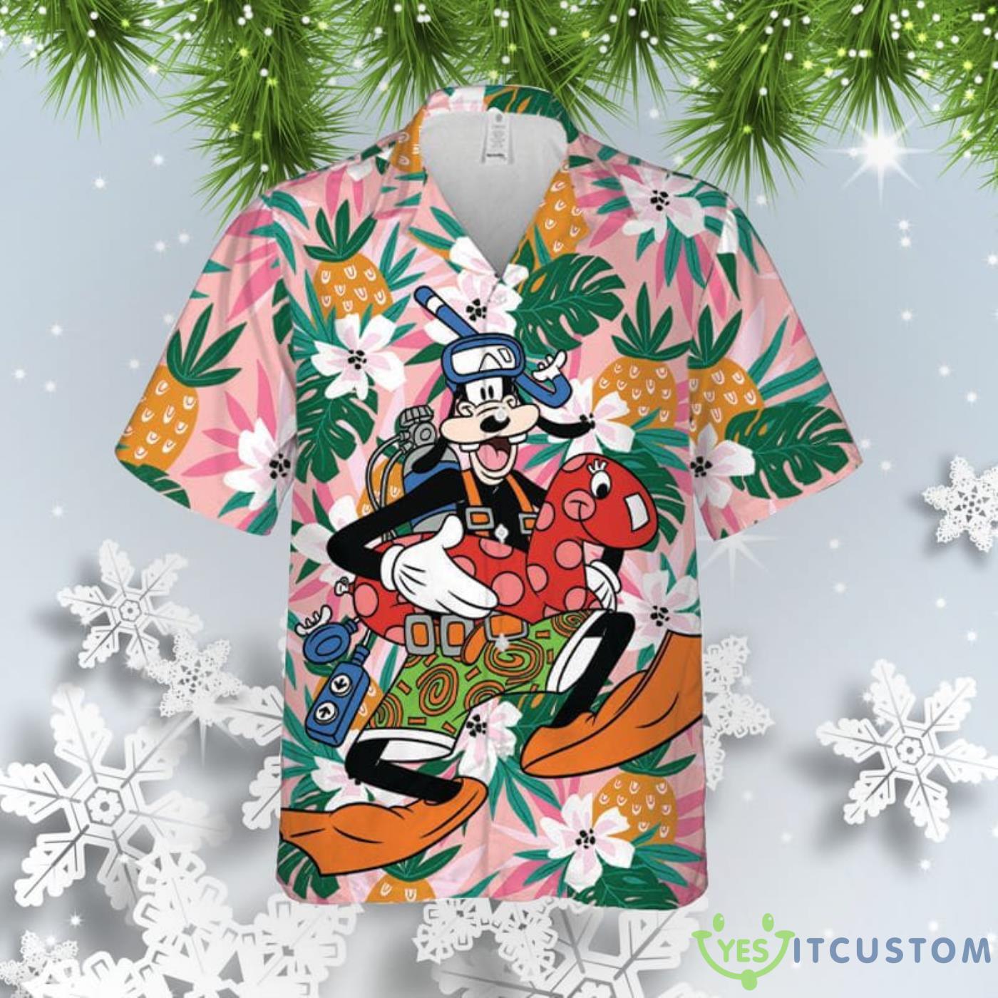 Goofy Dog The Diver Disney Cartoon Graphics Beach Lover 3D Hawaiian ...