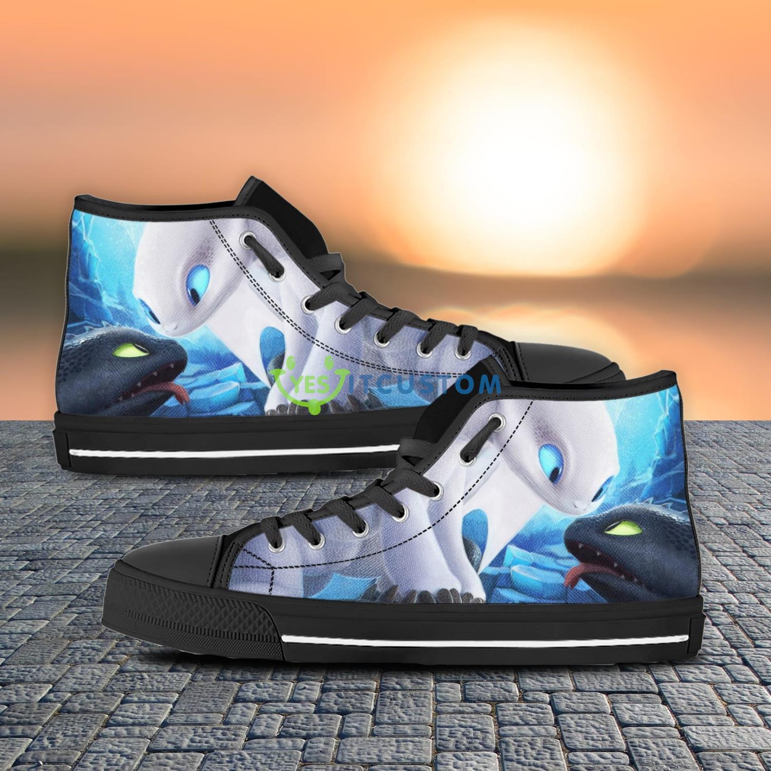 How To Train Your Dragon Shoes Toothless Fury High Top Canvas Sneakers ...