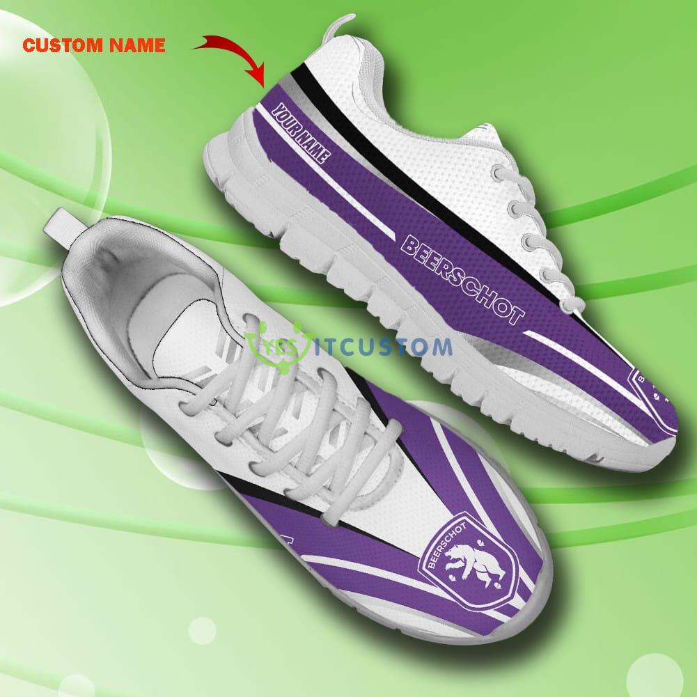 Pro League Shoes Beerschot VA Custom Name Big Logo Black White Sneakers ...
