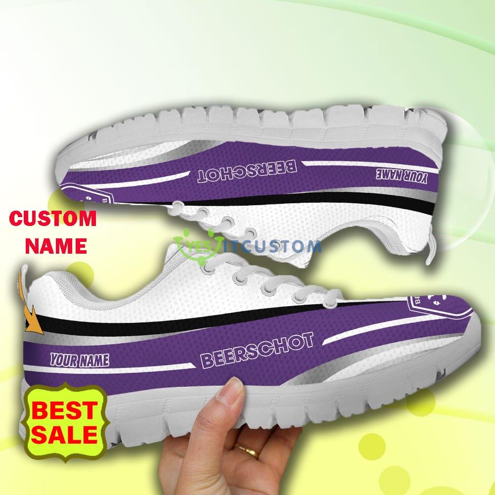 Pro League Shoes Beerschot VA Custom Name Big Logo Black White Sneakers ...