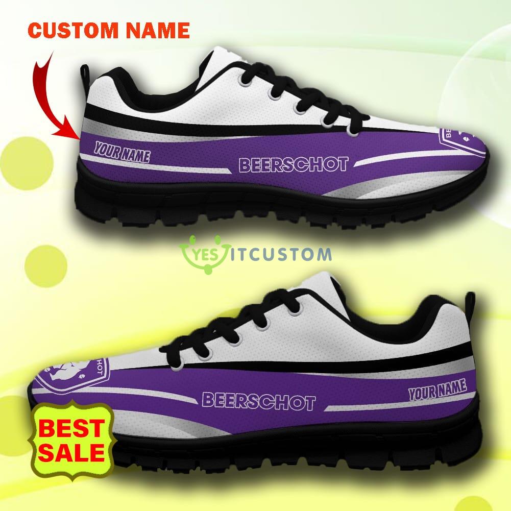 Pro League Shoes Beerschot VA Custom Name Big Logo Black White Sneakers ...