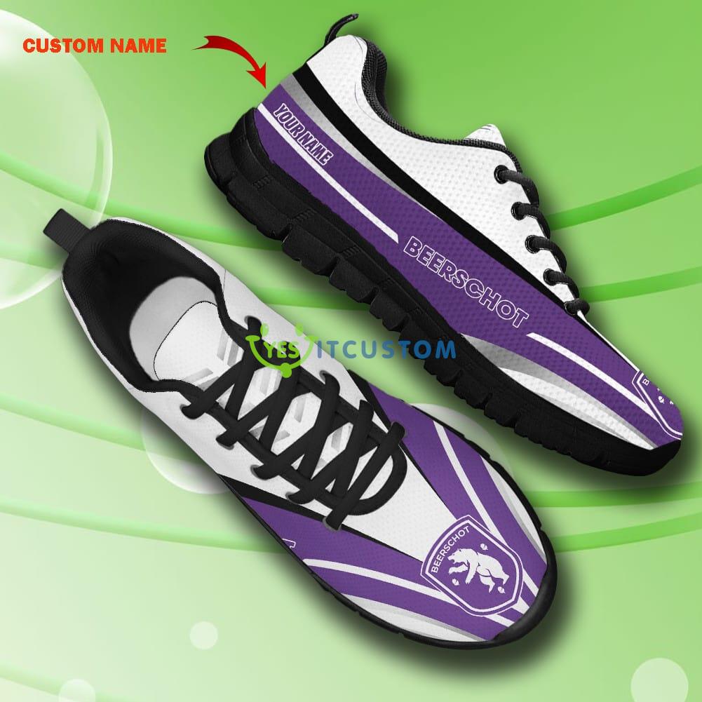 Pro League Shoes Beerschot VA Custom Name Big Logo Black White Sneakers ...
