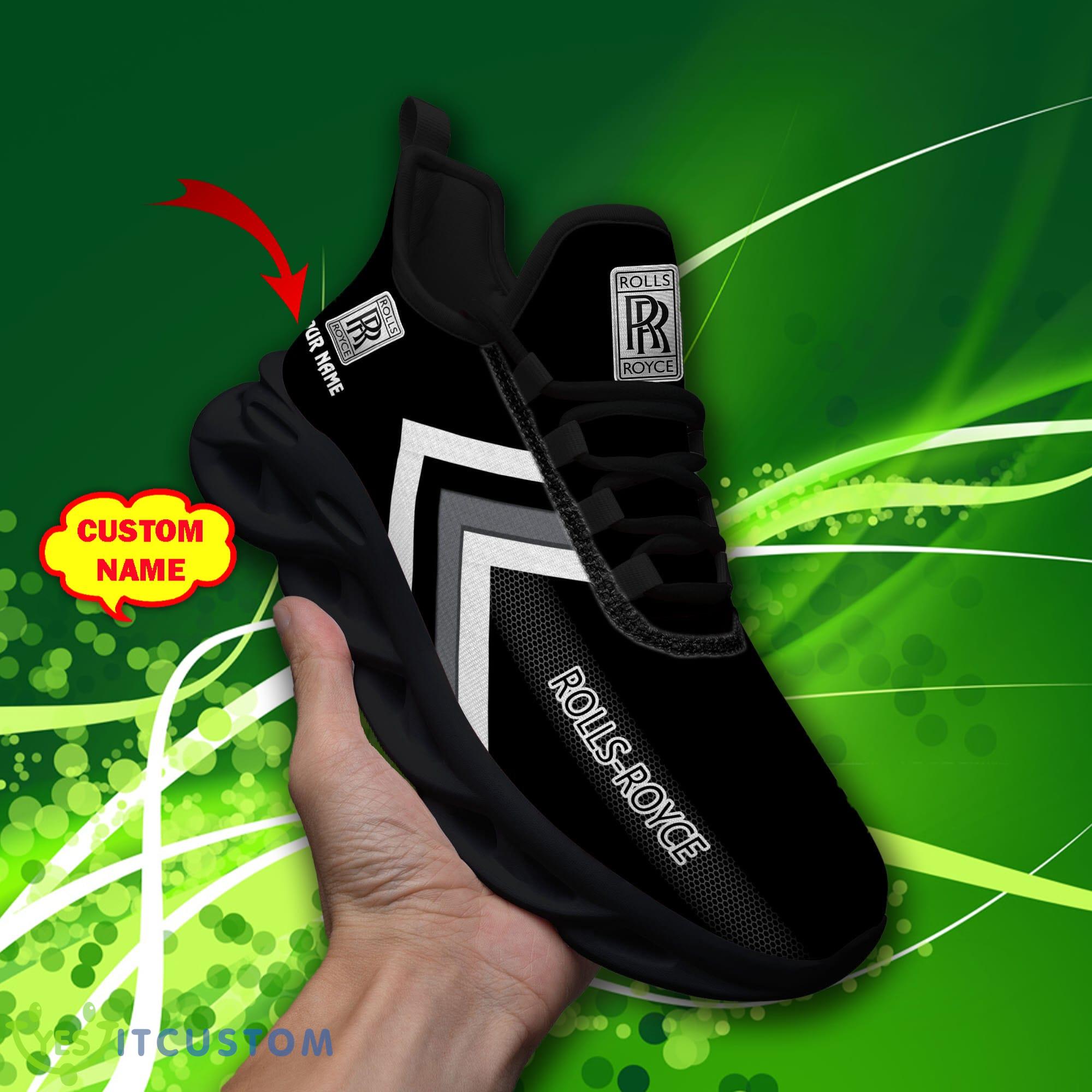 Rolls Royce Style 6 Custom Name Running Sneakers Logo Car Max Soul ...