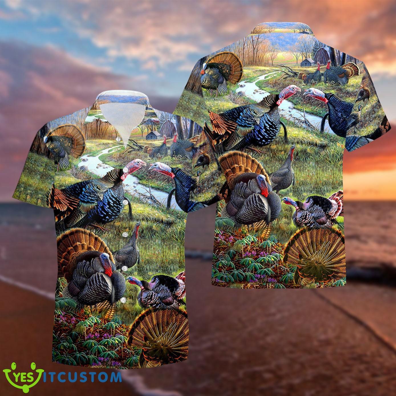 Wild Turkey In Spring Hawaii Shirt Tropical Summer For Men And Women ...