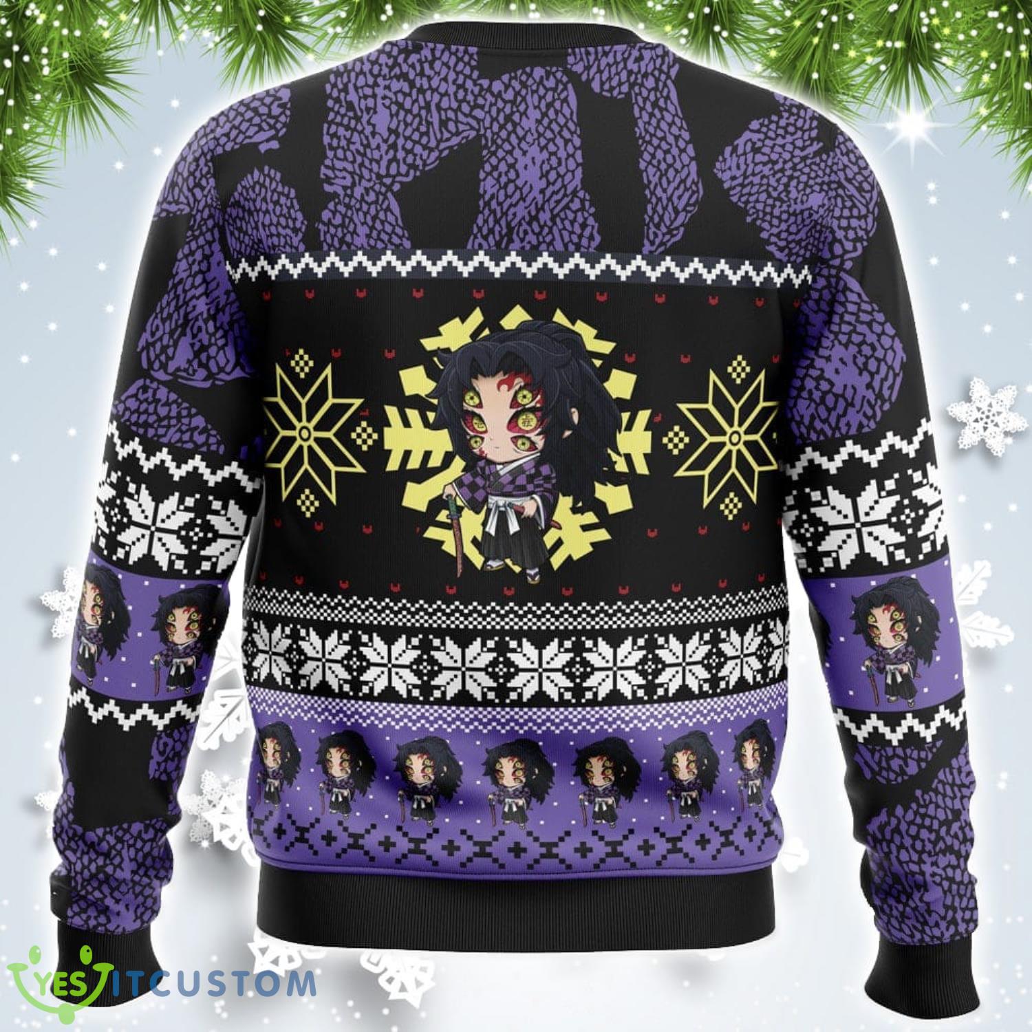Chibi Christmas Kokushibo Demon Slayer Xmas Ugly Christmas Sweater ...