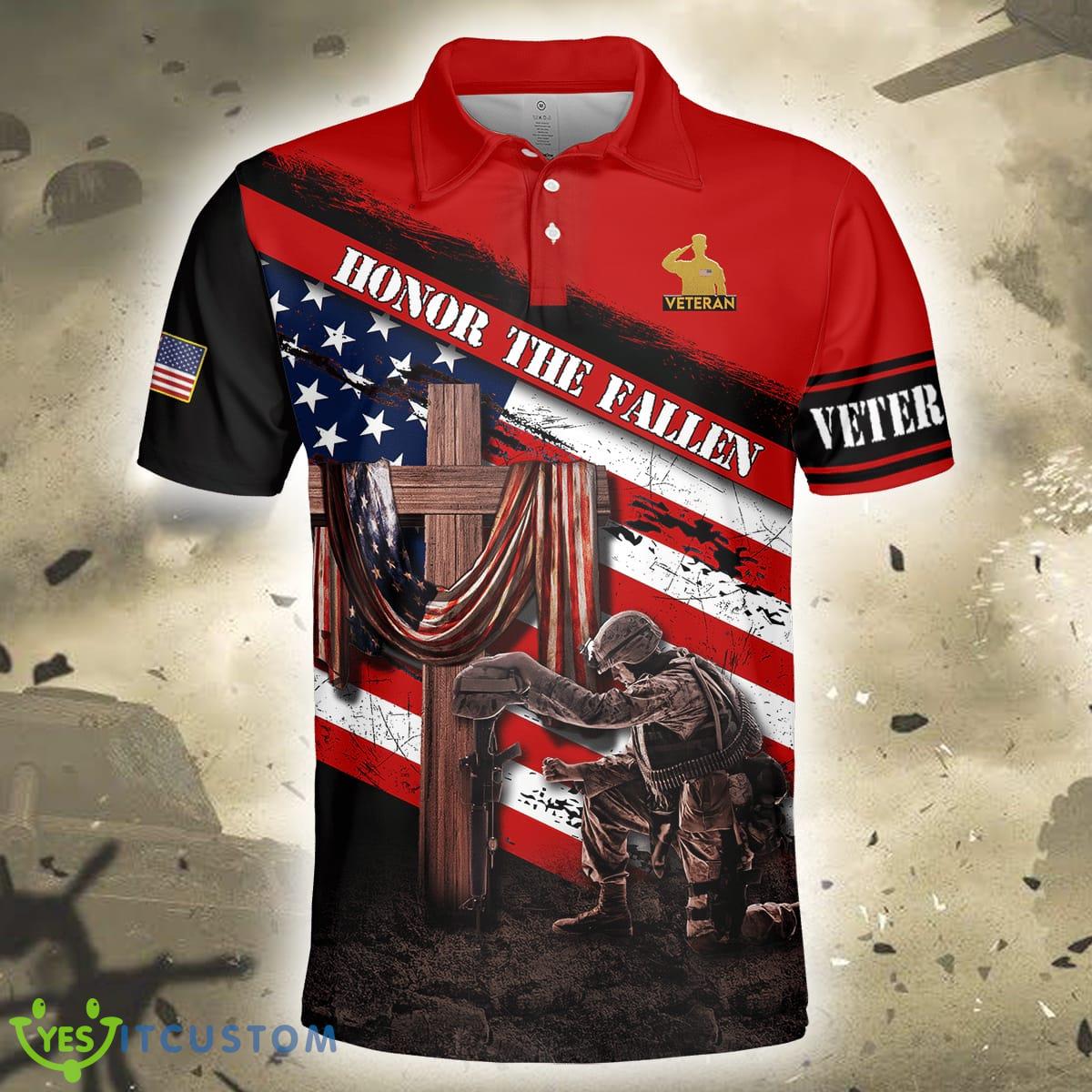 Cross Soldiers Honor The Fallen Polo Shirt - YesItCustom