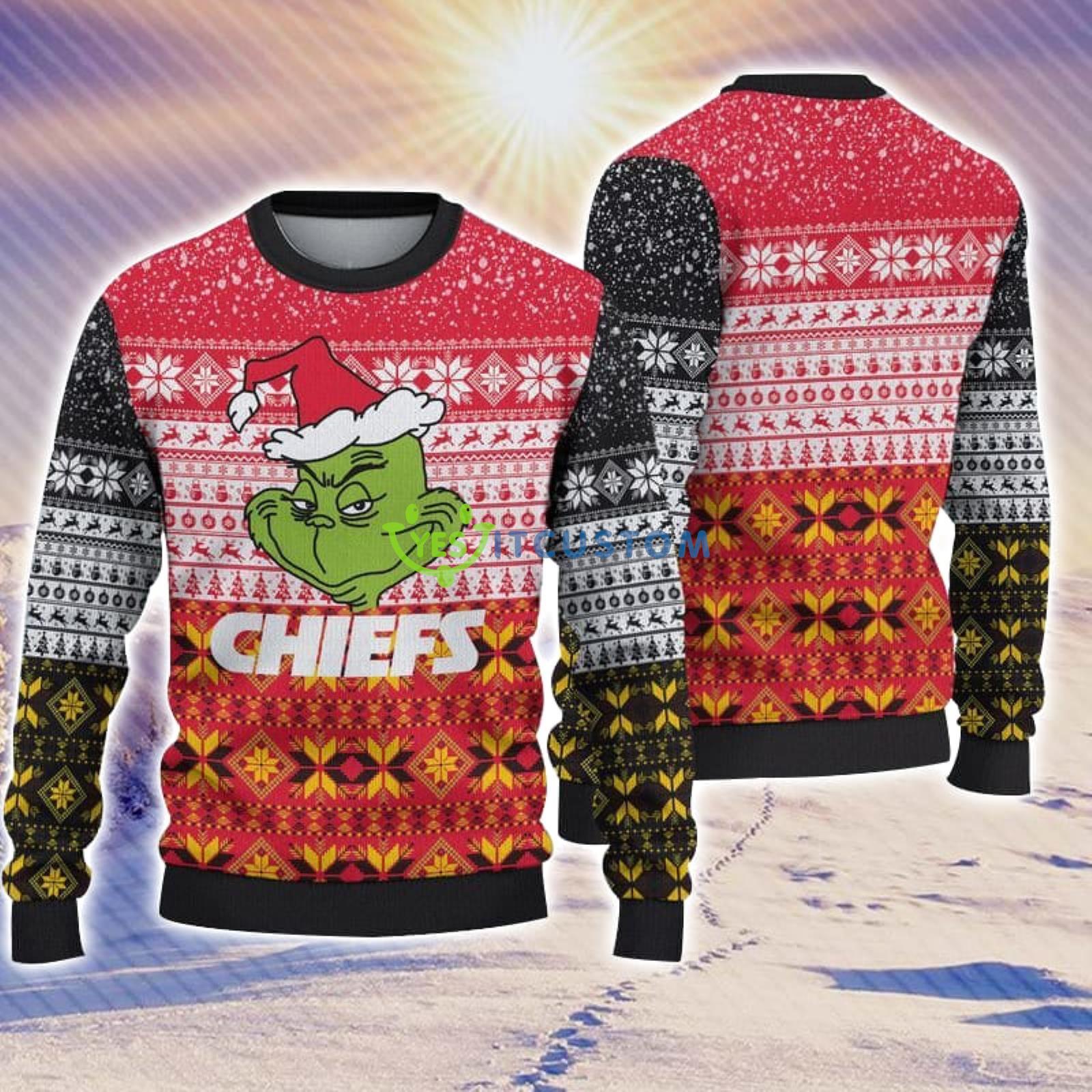 Kansas City Chiefs Christmas Grinch Sweater For Fans - YesItCustom