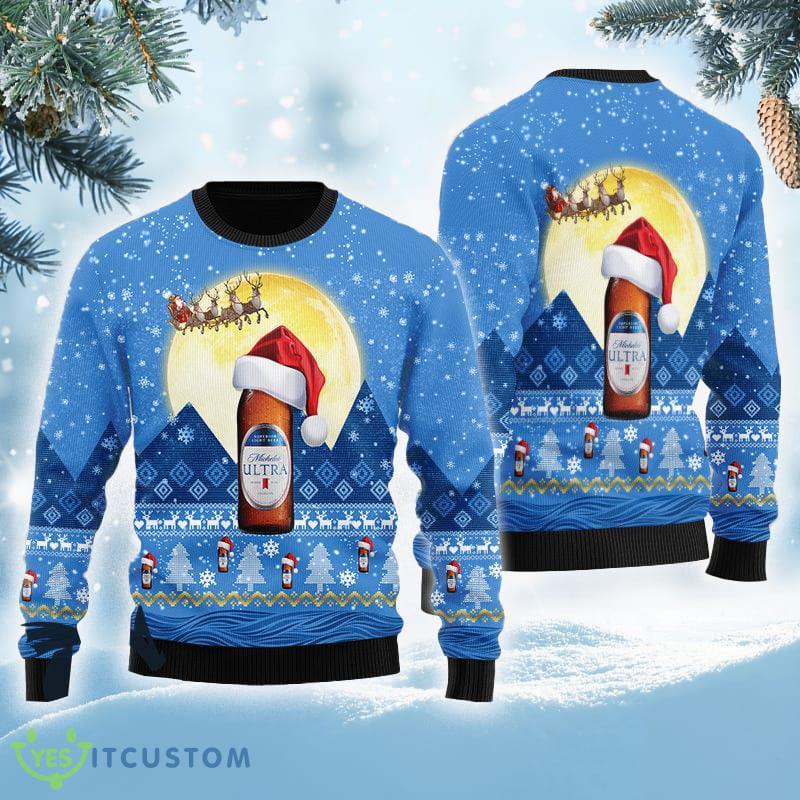 Santa Claus Sleigh Michelob ULTRA Ugly Sweater For Men And Women Gift ...
