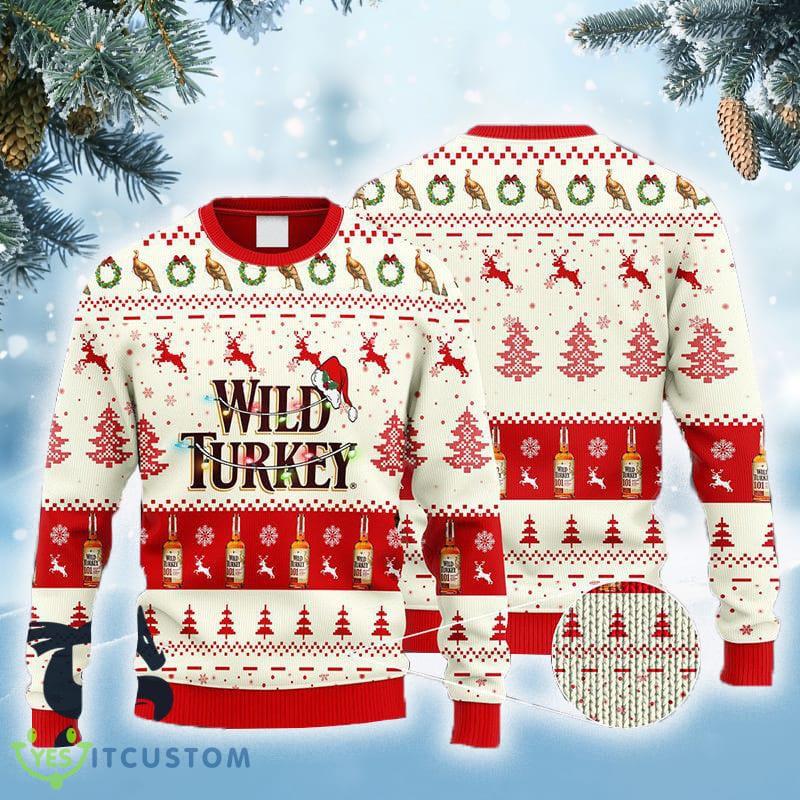 Wild Turkey Whiskey Reindeer Snowy Night Ugly Sweater For Men And Women ...
