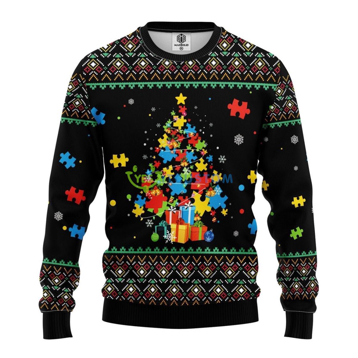Autism AOP Christmas Sweater - YesItCustom