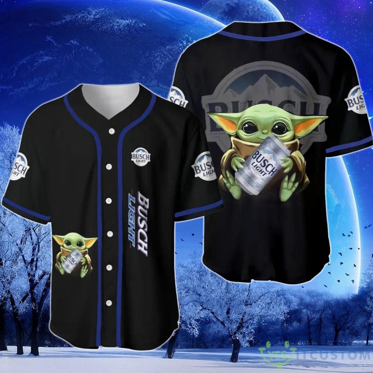 Busch Light Baby Yoda Baseball Jersey - YesItCustom