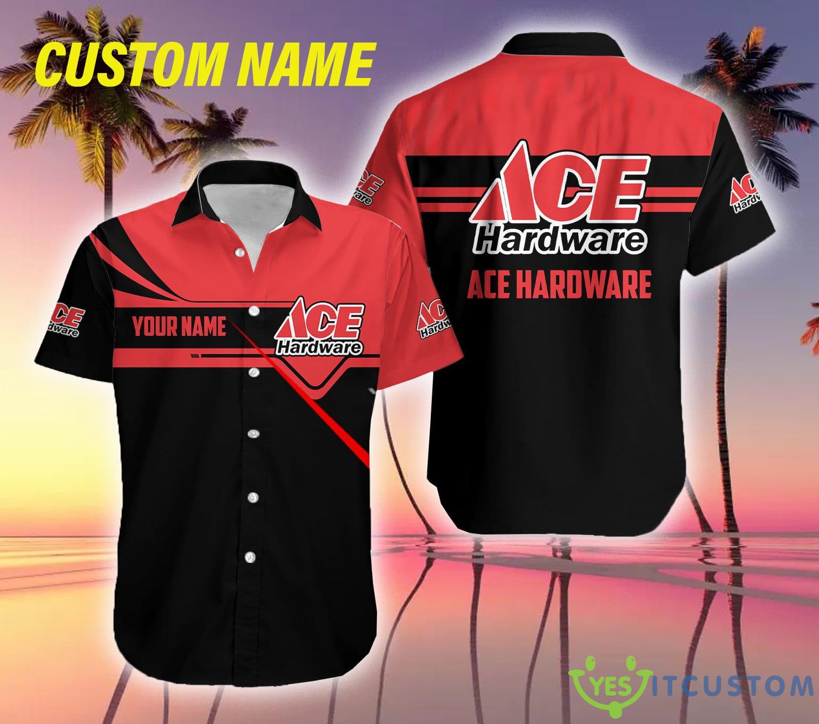Custom Name ACE HARDWARE Brand Aloha Natural Hawaiian Shirt AOP Gift ...