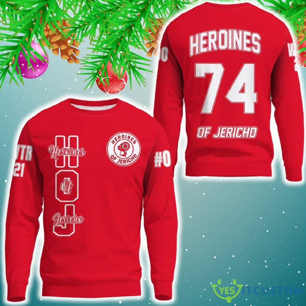 Heroines Of Jericho Red 3D Sweater Community Personalized Logo For Men ...