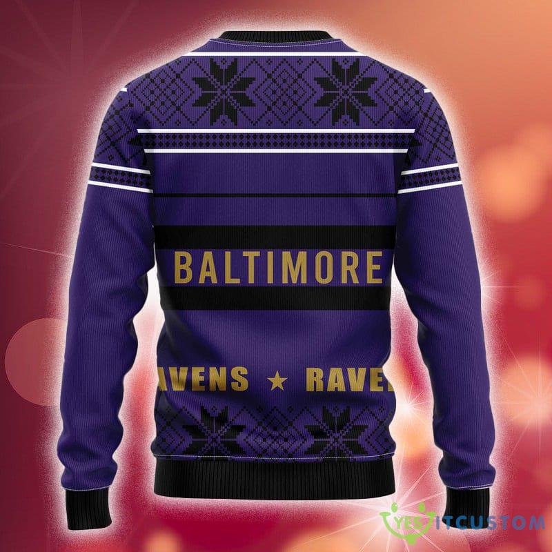 NFL Baltimore Ravens All Over Print Christmas Ugly Sweater Gathering ...