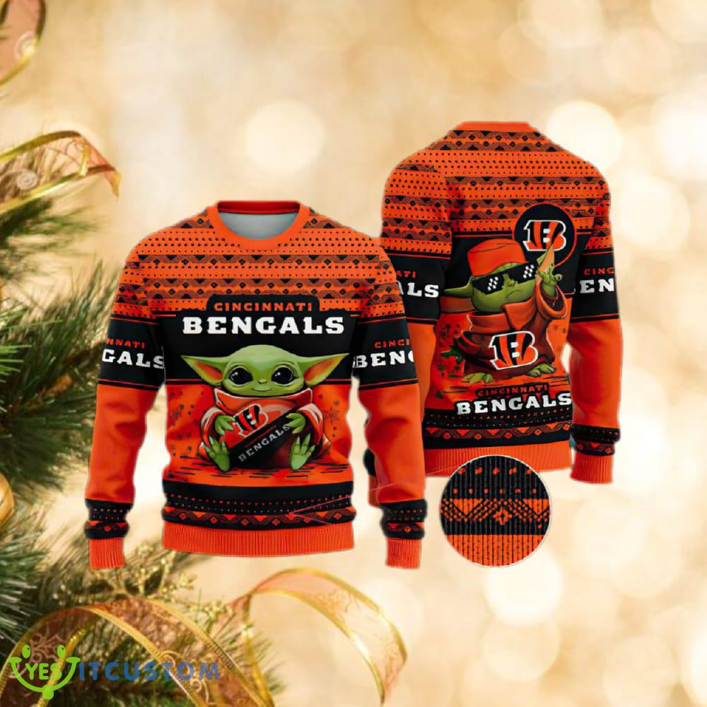 NFL Cincinnati Bengals Christmas AOP Cookies Ugly Sweater For Winter ...