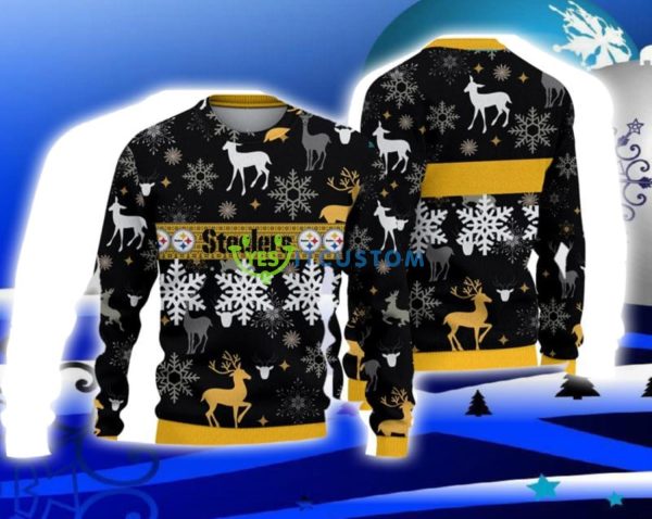 Pittsburgh Steelers Christmas Big Snowflake Pattern Ugly Christmas ...