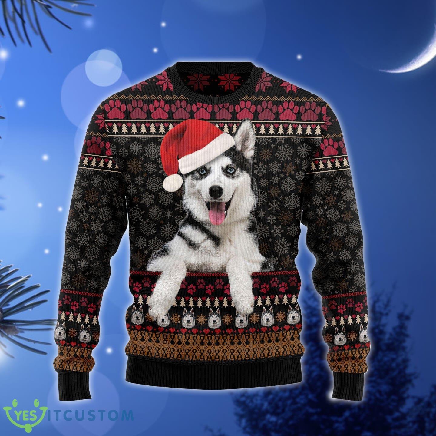 Siberian Husky Snowflake Ugly Christmas Sweater Gift Men Women ...