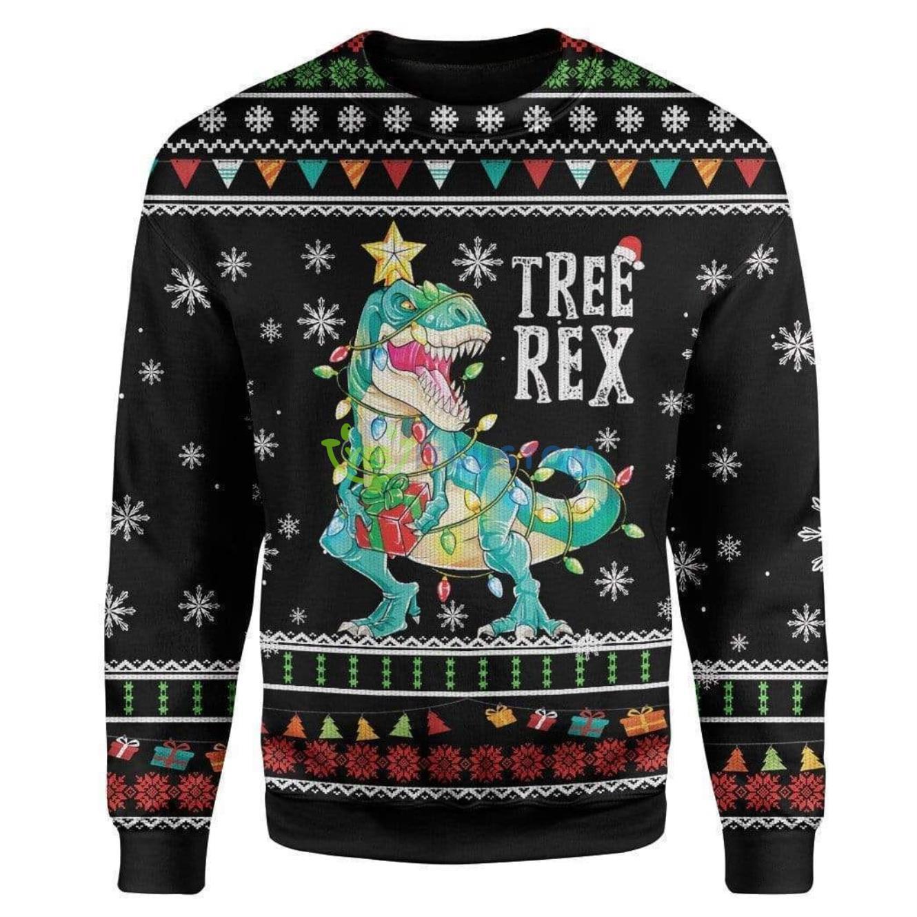 Tree Rex Ugly Sweater For Christmas - YesItCustom