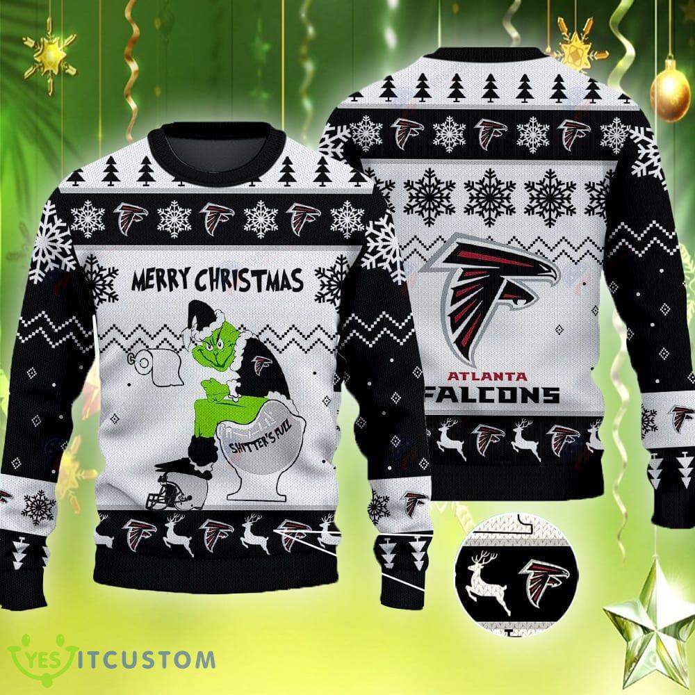 Atlanta Falcons Grinch Shitter's Full Toilet Knitted Christmas Black ...