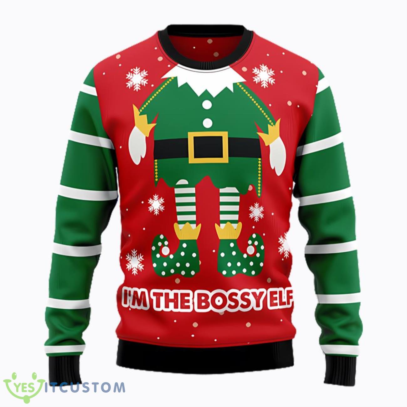 Bossy Elf Ugly Christmas Sweater - YesItCustom