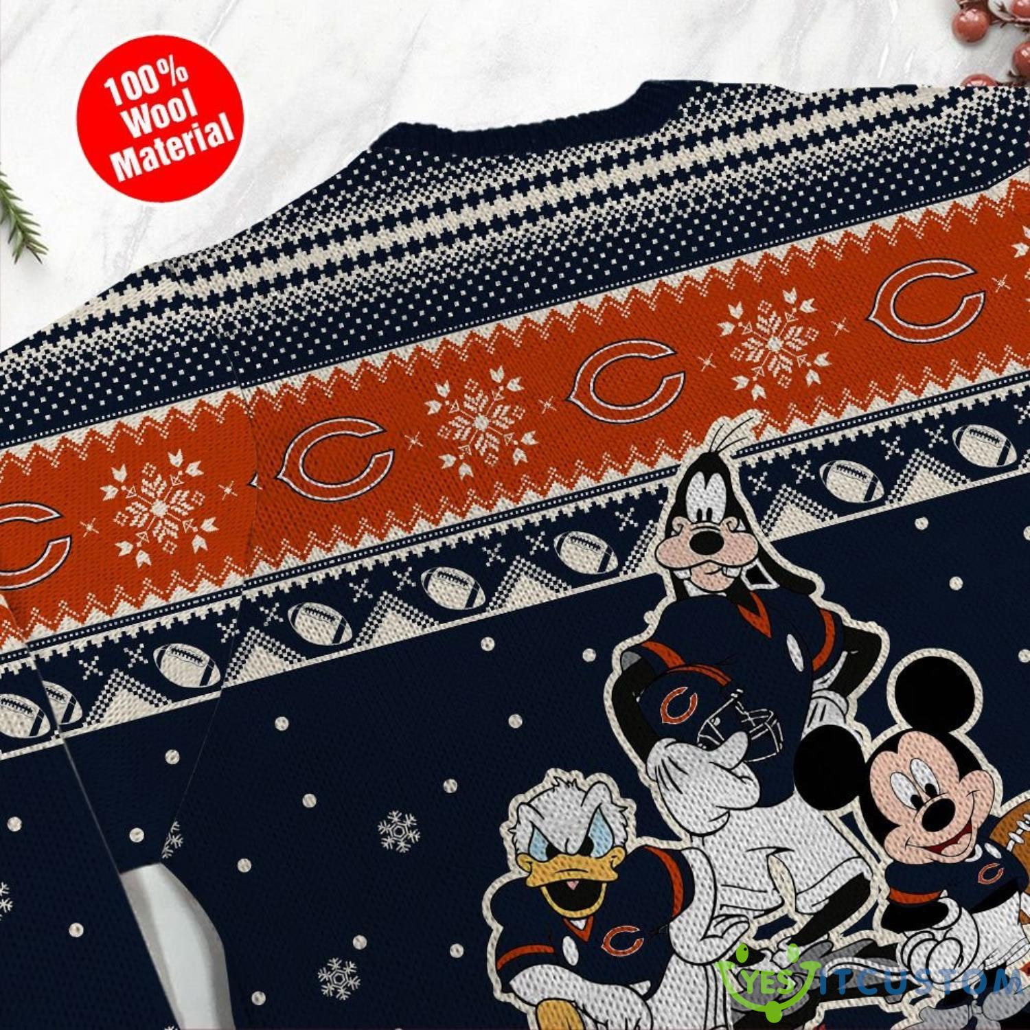 Chicago Bears Disney Donald Duck Mickey Mouse Goofy Fans Sport 3D Ugly ...