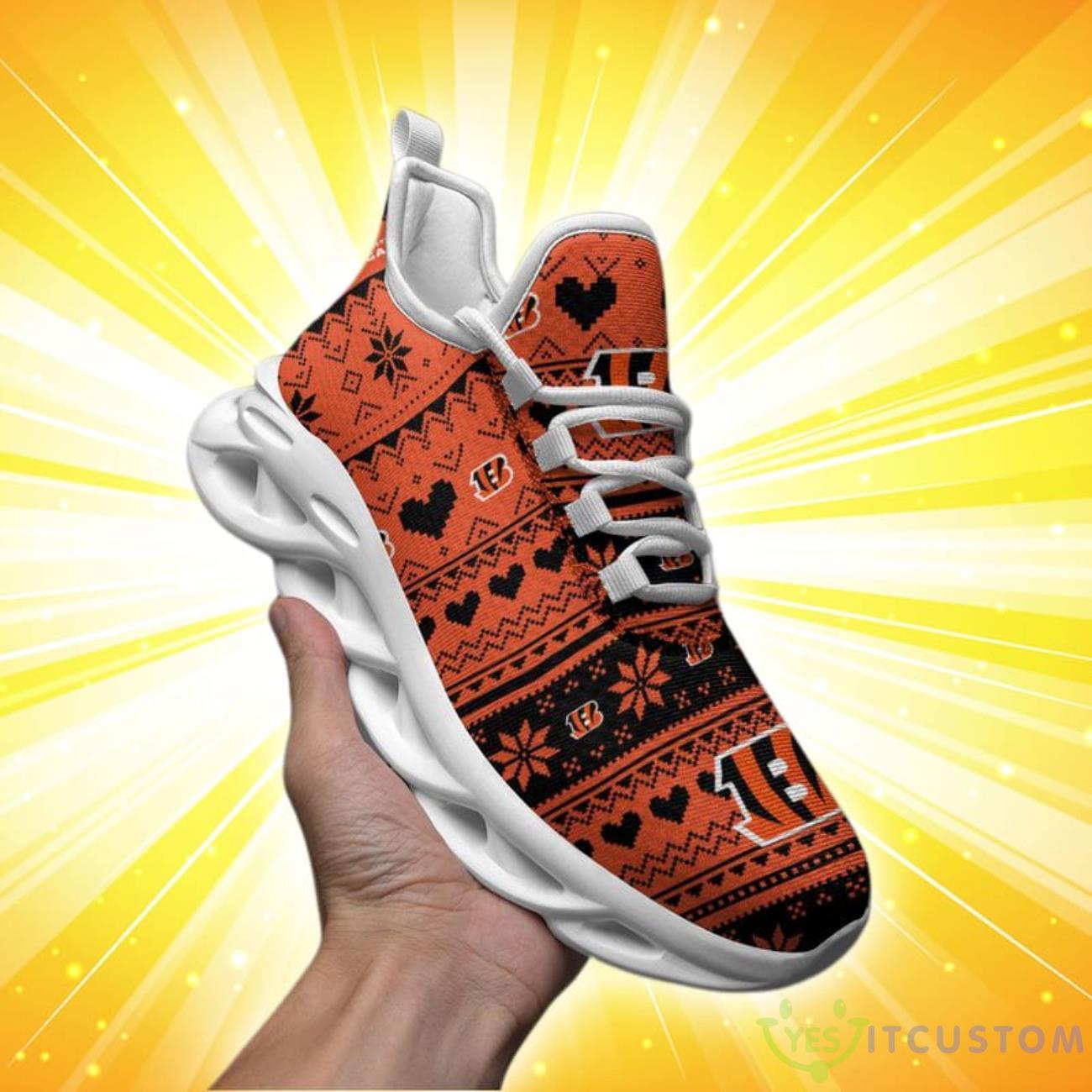 Cincinnati Bengals Christmas Patterns Max Soul Shoes - YesItCustom