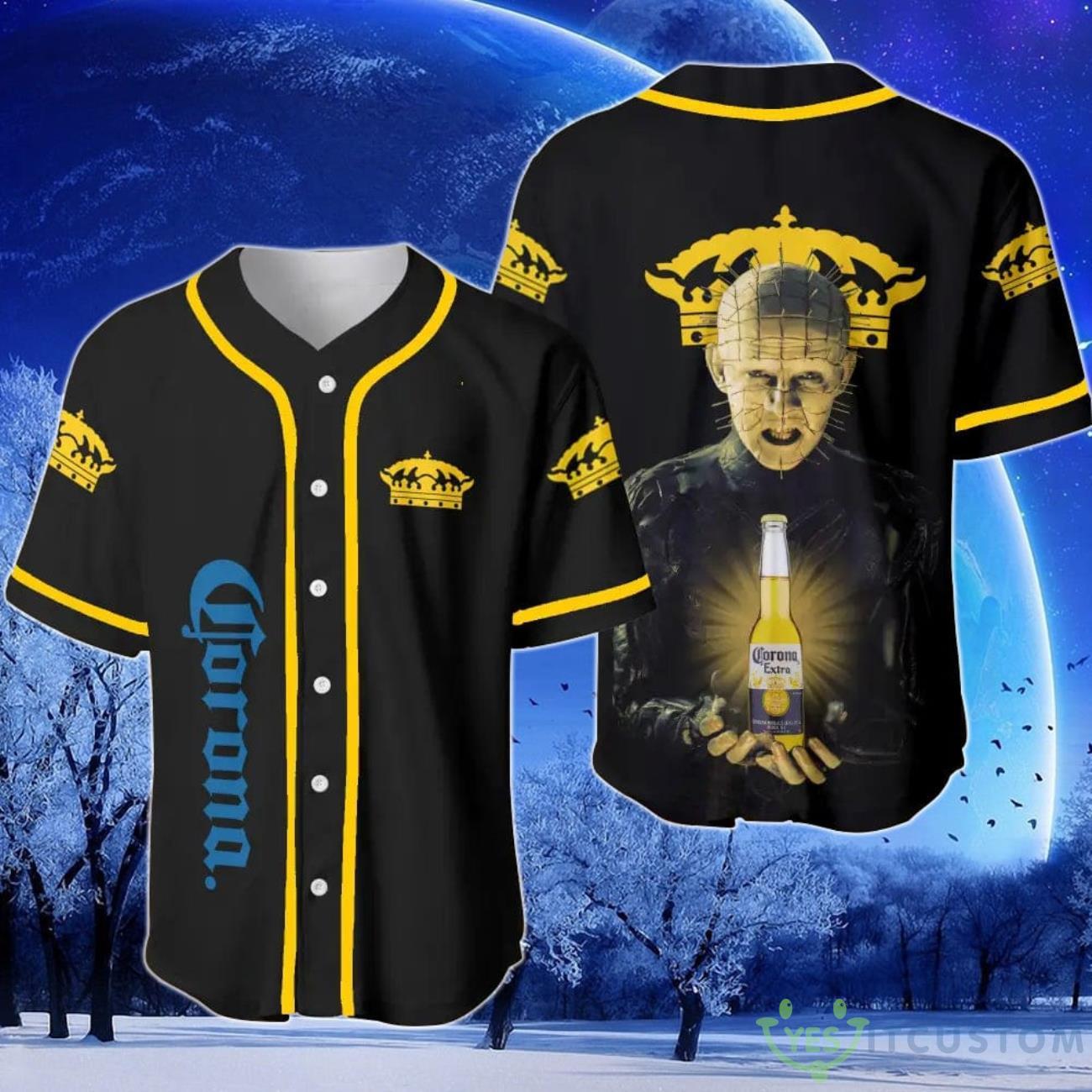 Corona Extra Beer Hellraiser Horror Baseball Jersey - YesItCustom