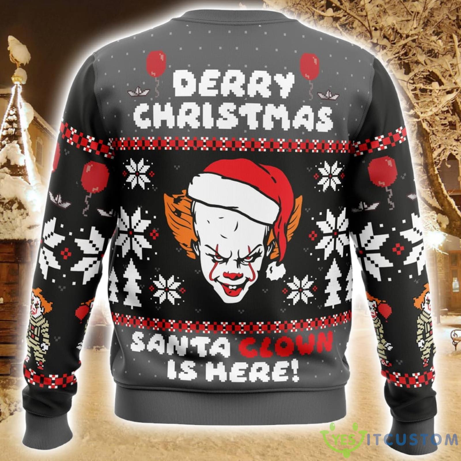 Derry Christmas Pennywise the Clown Ugly Christmas Sweater Cute ...