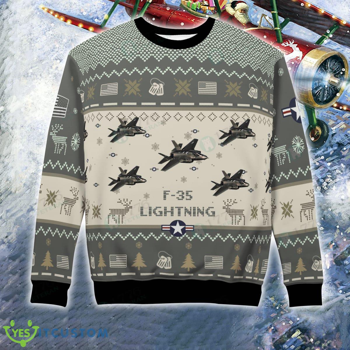 F-35 Lightning F35 Christmas Aircraft Ugly Sweater US Air Force ...