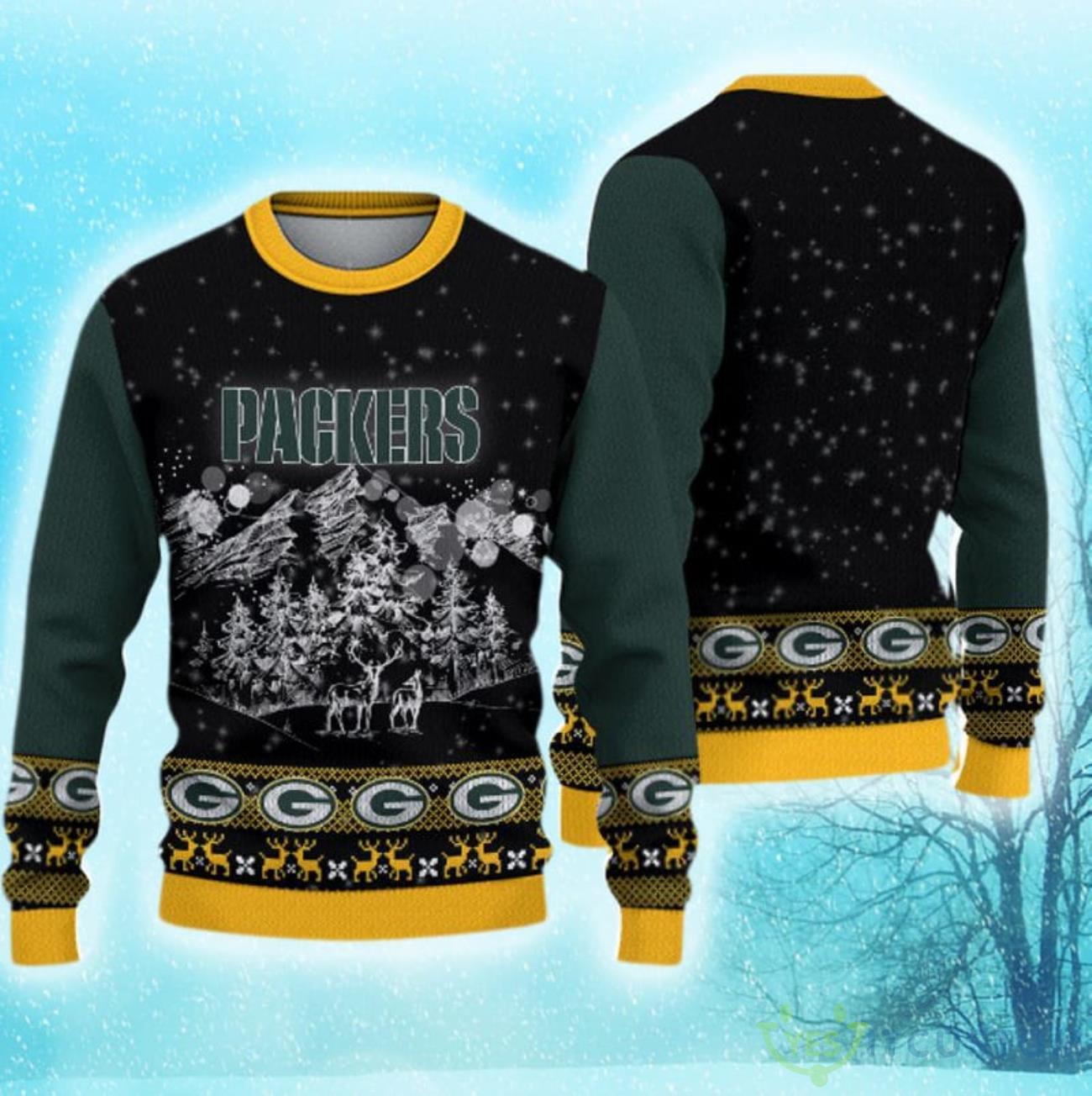Green Bay Packers Christmas Mountain Limited Edition Ugly Sweater ...