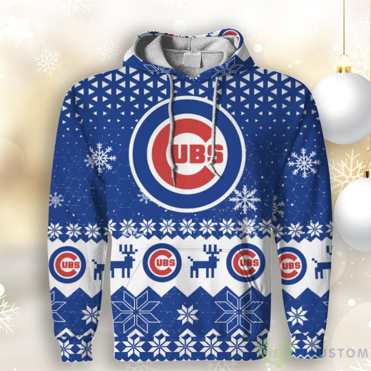 Grinch Cute Chicago Cubs 3D Unisex Christmas Hoodie Hot Trend For Fans ...
