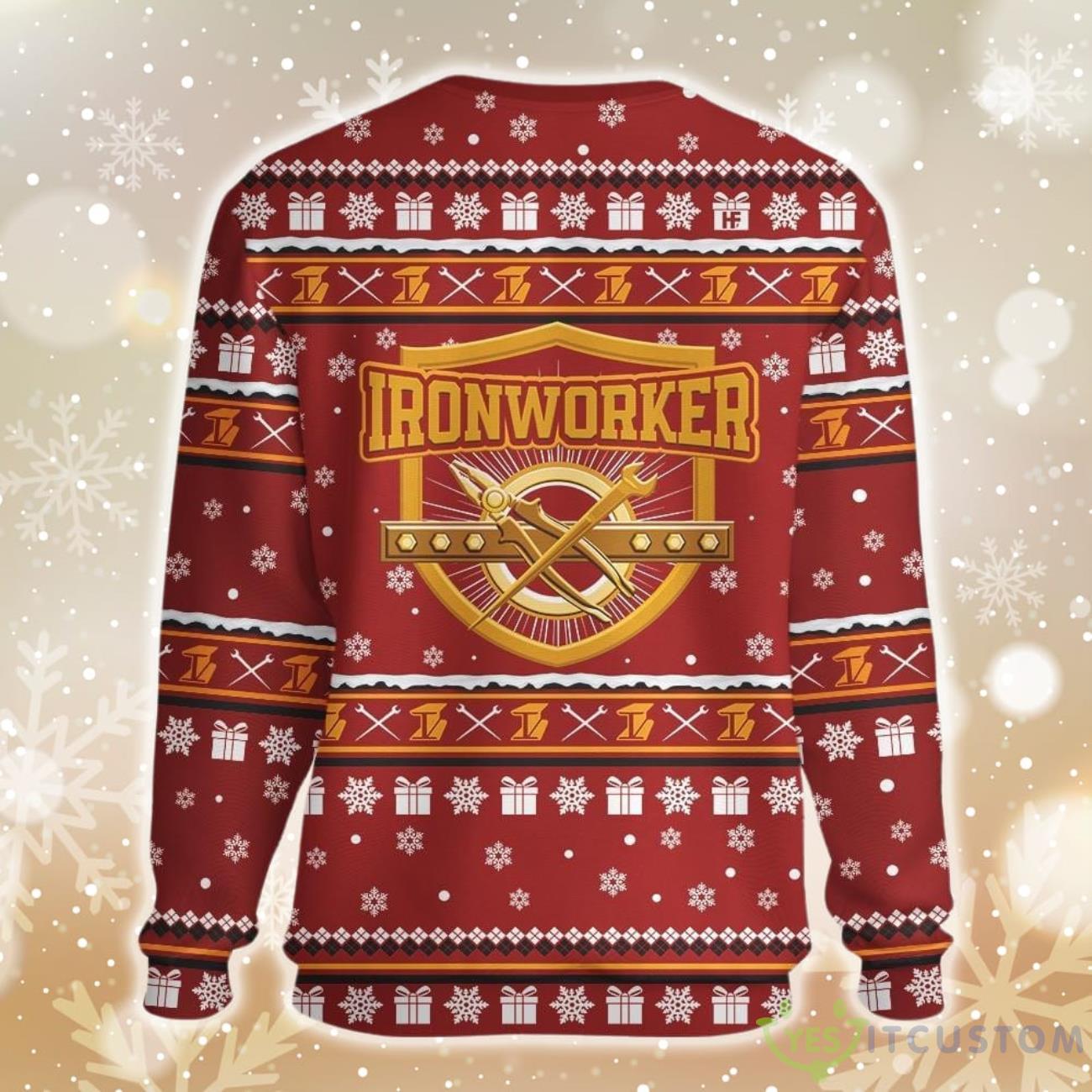 Ironworker Merry Christmas AOP Sweater - YesItCustom