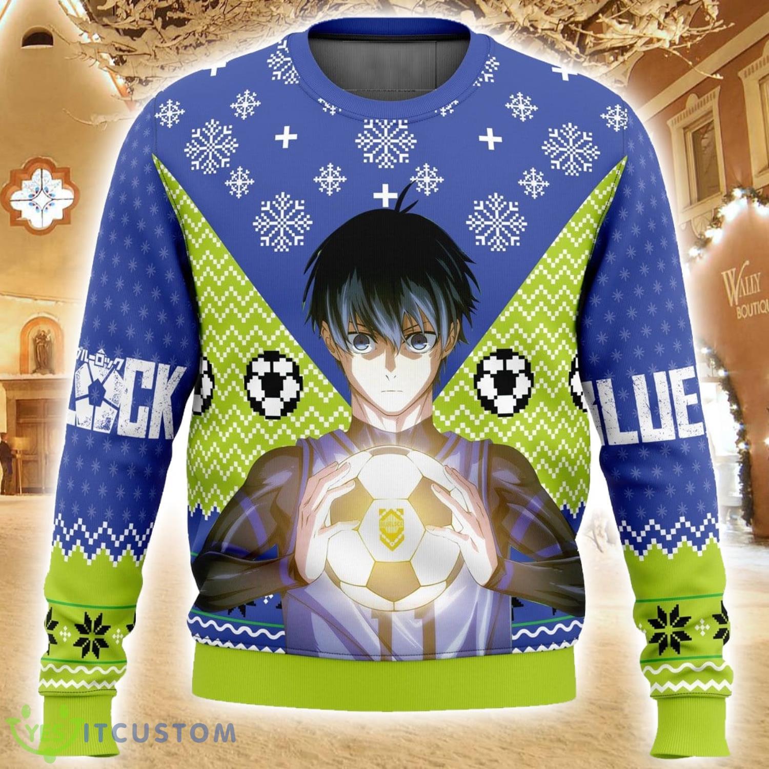 Isagi Yochi Blue Lock 3D Ugly Christmas Sweater Christmas Gift Holiday ...