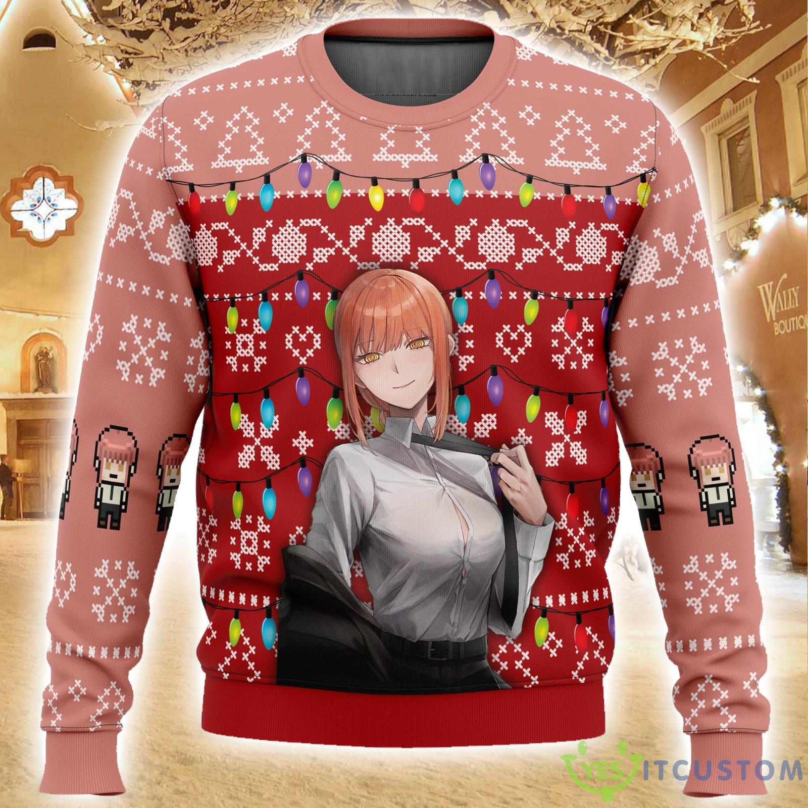 Makima Chainsaw Man Ugly Christmas Sweater Cute Christmas Gift For ...
